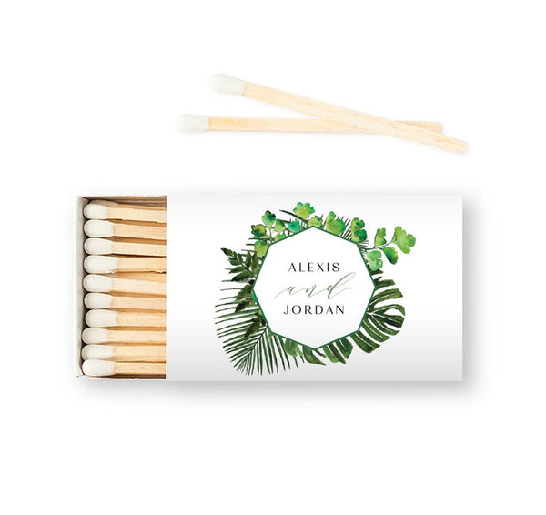 Personalized Matchbox - Greenery - Pack of 50 - The Wedding Outlet