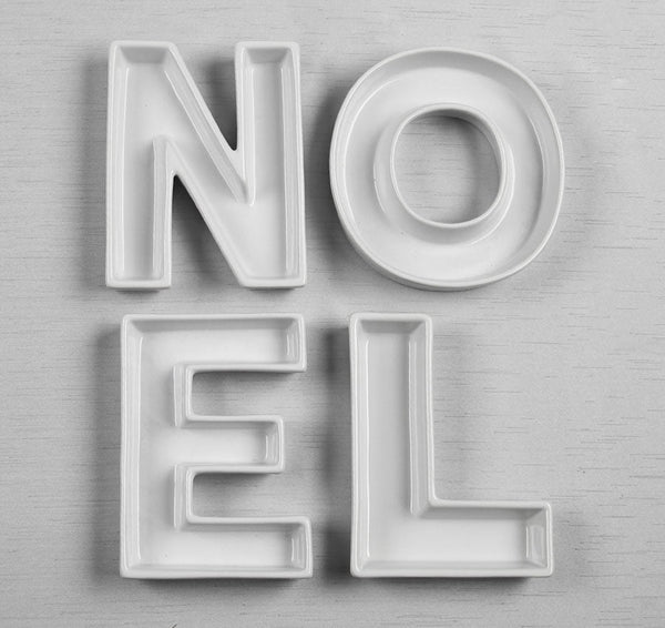 NOEL Ceramic Letter DIshes - The Wedding Outlet