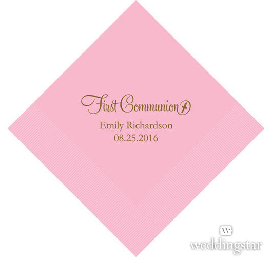 First Communion Printed Napkins - The Wedding Outlet