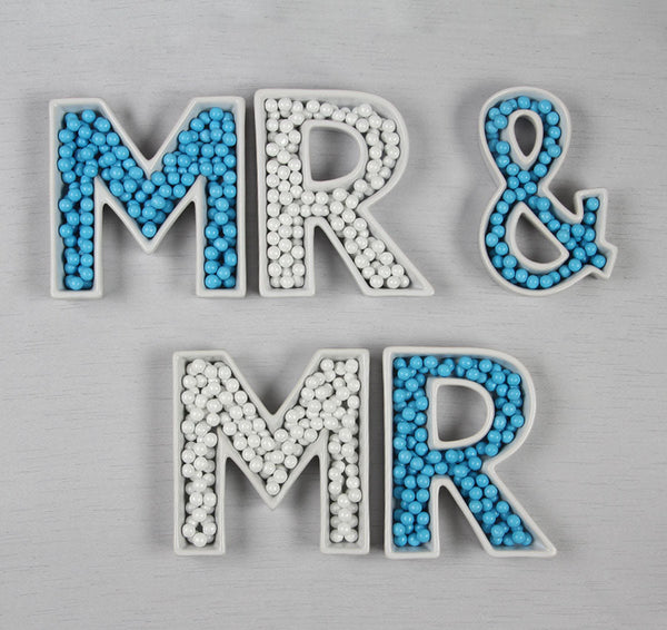MR & MR Letter Dish Set - The Wedding Outlet