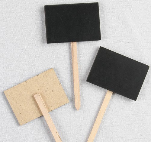 Rectangle Chalkboard on Stick (Set of 10) - The Wedding Outlet