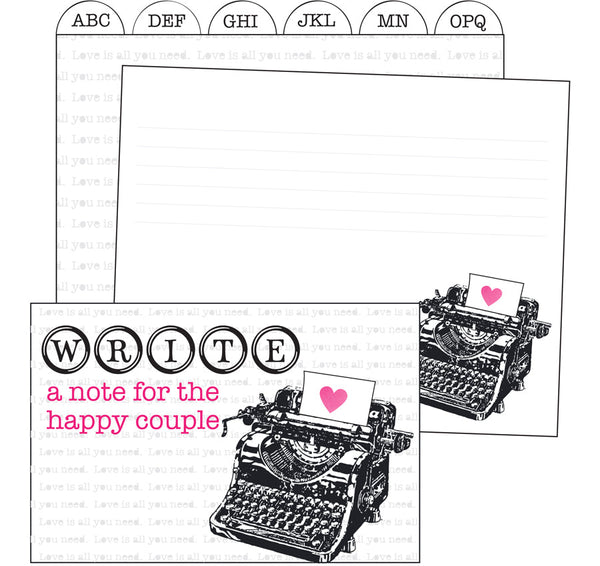 Typewriter Wedding Wish Cards - The Wedding Outlet