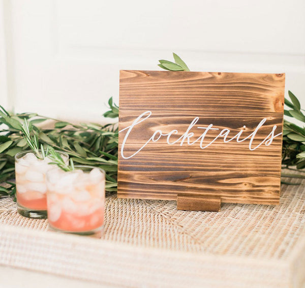 Wooden Reception Sign Set - 3 Count - The Wedding Outlet