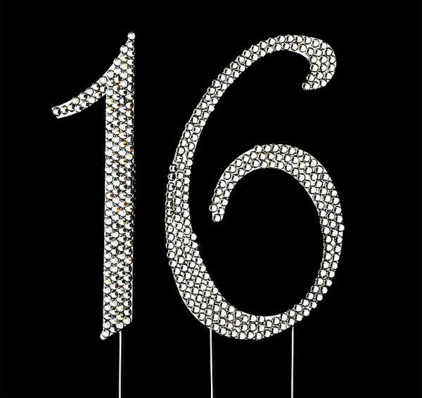 Sweet 16 Swarovski Crystal Cake Top - The Wedding Outlet